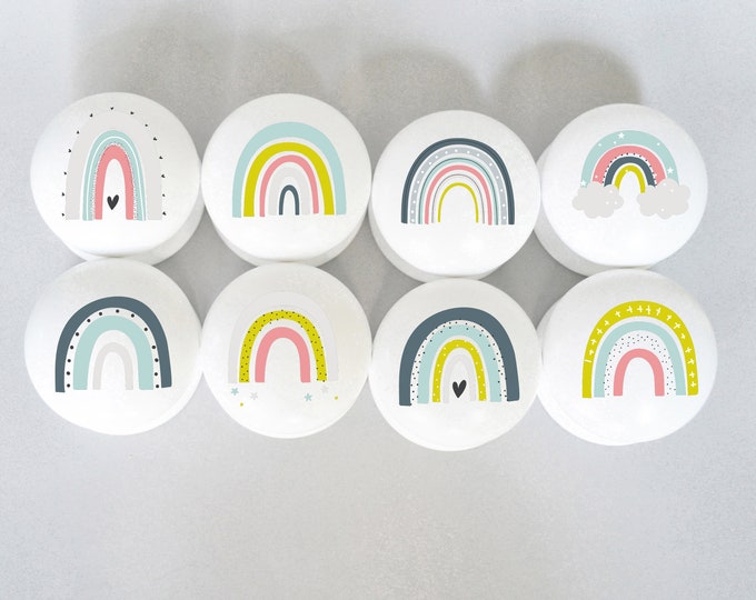 Knobs, Drawer Knobs, Rainbow Knobs, Kids Knobs, Kids Pulls, Dresser ...