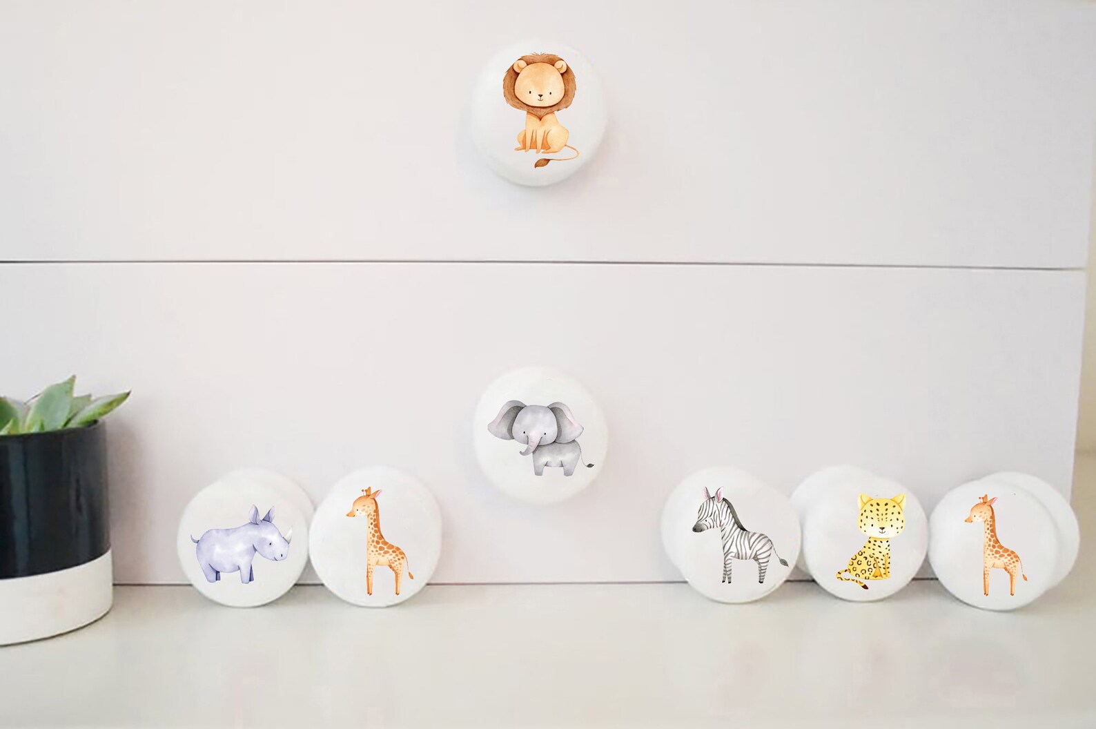 Jungle Animals Drawer Knobs Door Knobs Furniture Knobs - Etsy