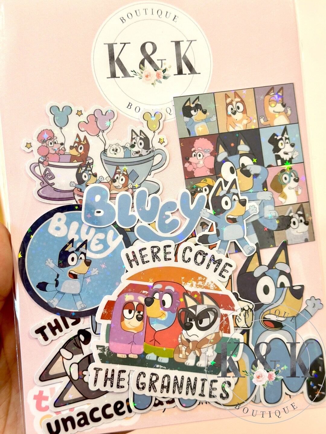 Blue Dog Sticker Pack, Waterproof Stickers, Vinyl Stickers, Grannies - Etsy