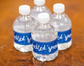 Printable Melted Snow Water Bottle Labels & Melted Snowman Water Bottle ...