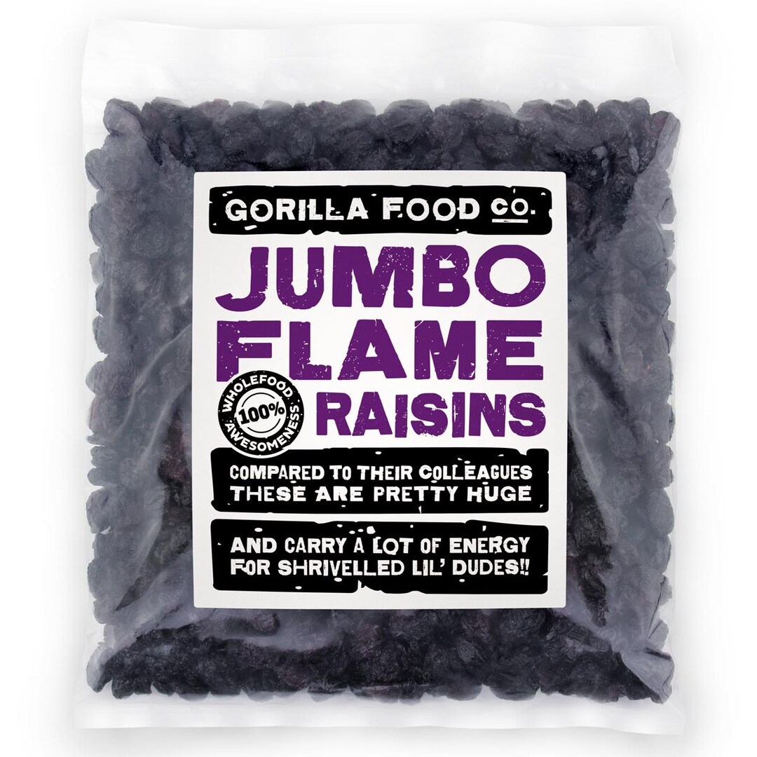 Gorilla Food Co. Jumbo Flame Raisins Black Seedless 200g-5kg - Etsy