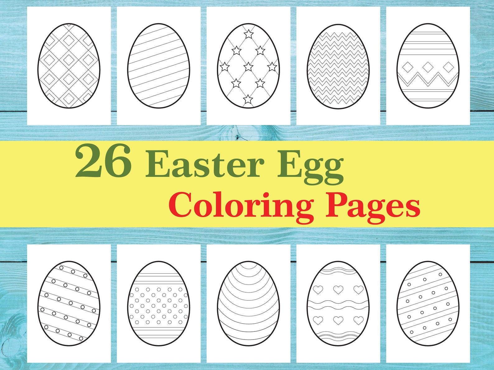 26 Easter Egg Coloring Pages for Kids | Printable Easter Coloring Pages ...