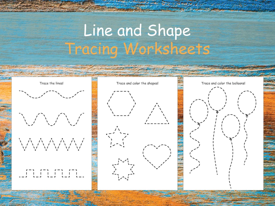 Line and Shape Tracing Worksheets for Toddlers - Building the ...