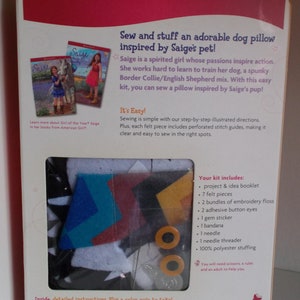 American Girl Crafts Dog Sew and Stuff Kit, 2013 Girl of the Year Saige ...