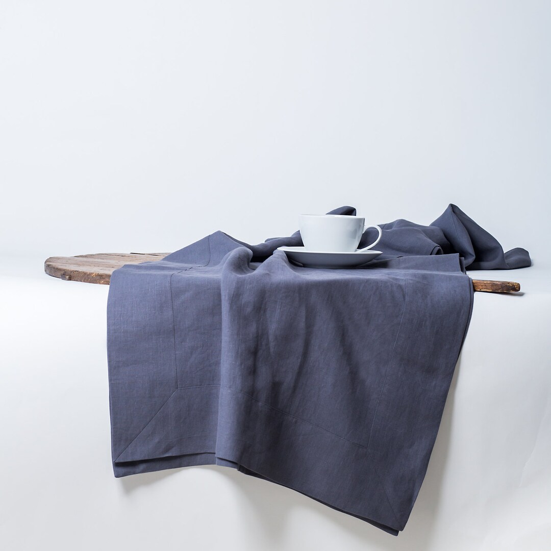 European Flax Linen Table Runner: Softened, Various Colors - Etsy