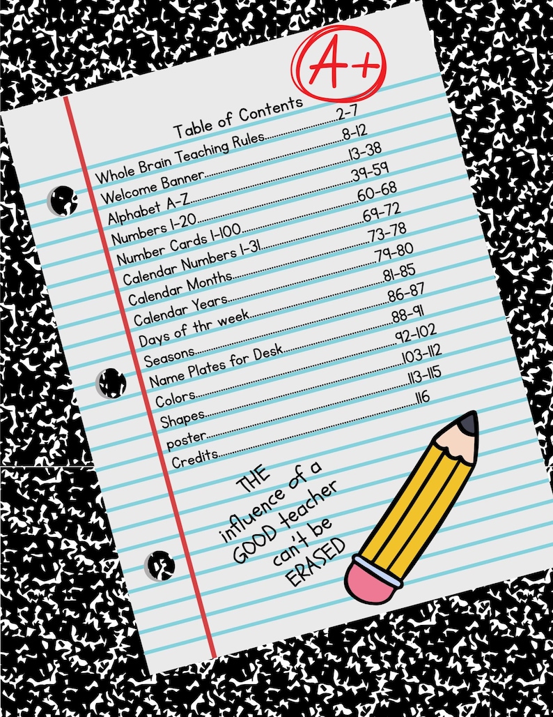 Composition Notebook Classroom Decorations - Etsy