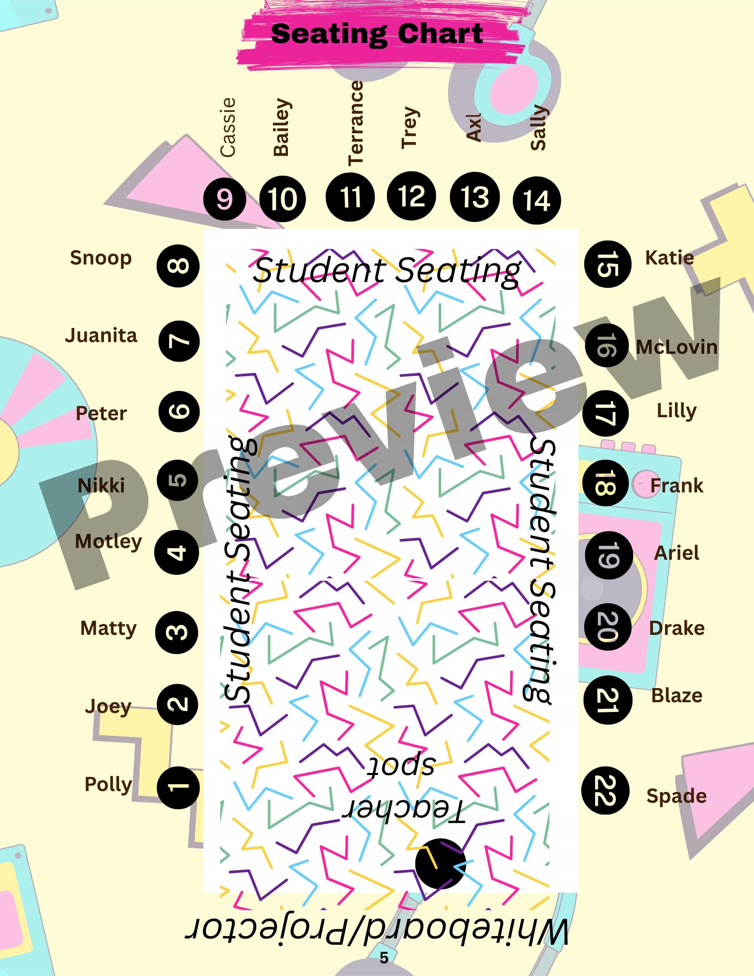 Throwback, 90s, 80s,teacher Binder and Sub Guide, Teacher, Classroom ...