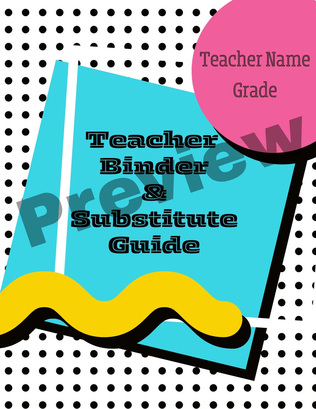 Throwback, 90s, 80s,teacher Binder and Sub Guide, Teacher, Classroom ...