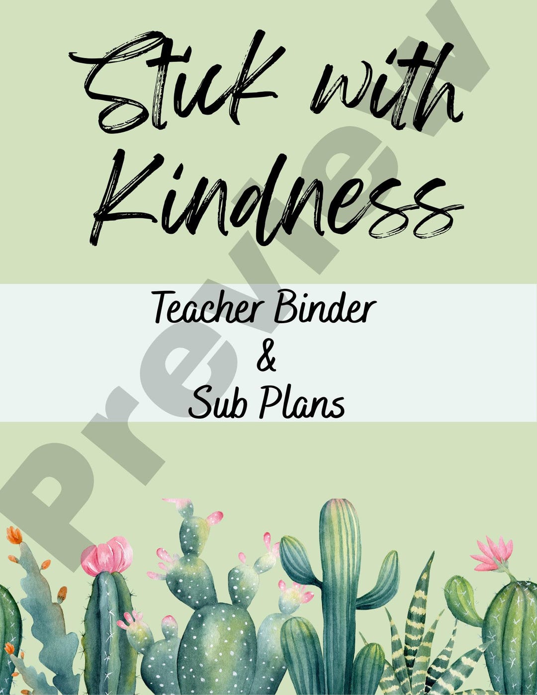 Stick to Kindness Teacher Binder and Sub Guide, Teacher, Classroom ...