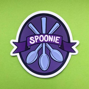 Spoonie Logo Vinyl Sticker Disability Pride Design Chronic - Etsy
