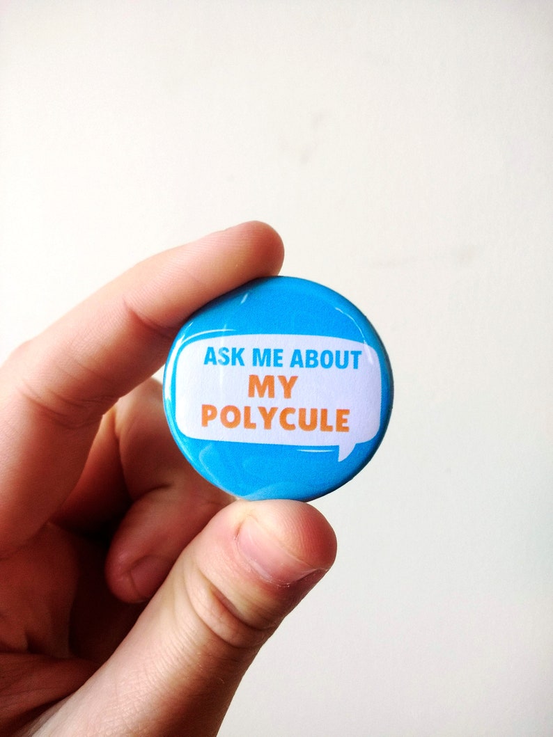 Ask Me About My Polycule Poly Badge Polyamory Button | Etsy