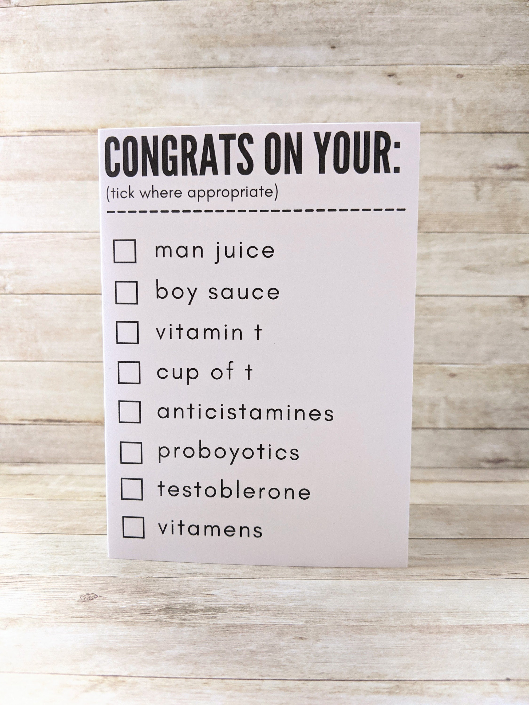 Funny FTM Transition Card: Testosterone HRT Congratulations Card - Etsy