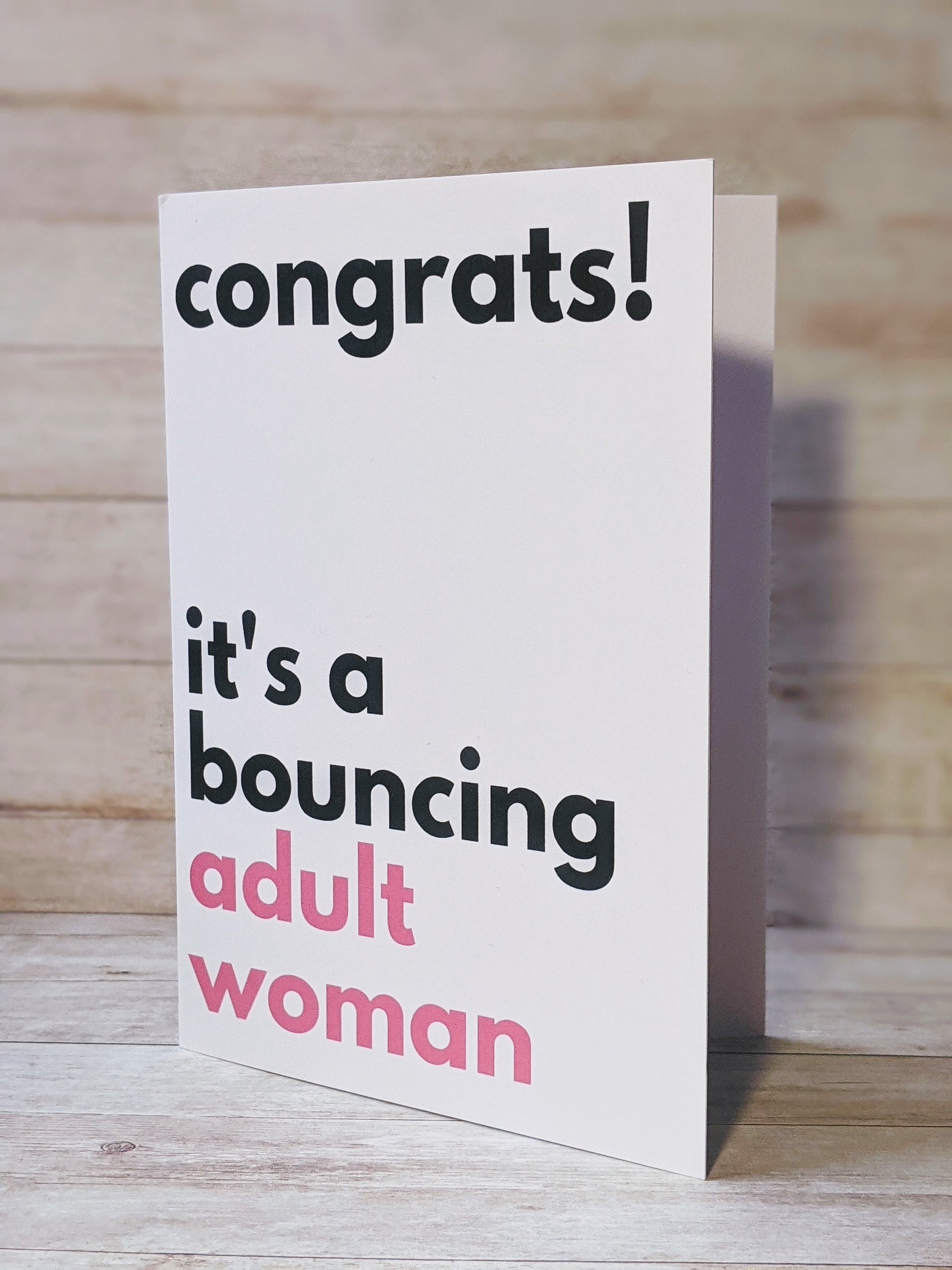 Adult Woman Greeting Card Funny Trans Woman Card LGBT | Etsy