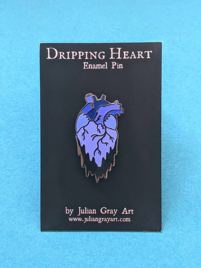 Gothic Heart Enamel Pin Gothic Pin Anatomical Heart Enamel | Etsy