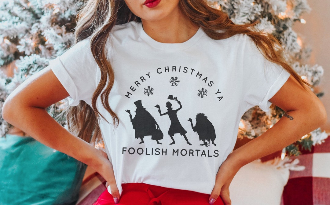 Merry Christmas Ya Foolish Mortals / Disney Christmas / - Etsy