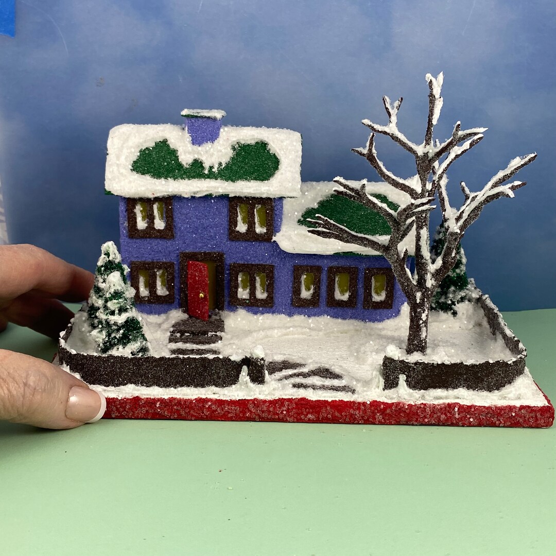ORIGINAL Periwinkle and Green Putz House - Glitter House - Christmas ...
