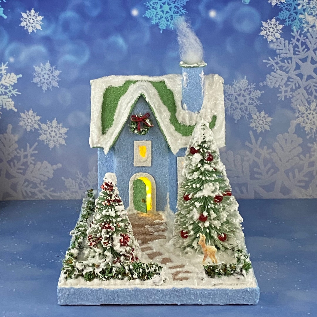 ORIGINAL Size Light Blue and Green Putz House - Glitter House ...