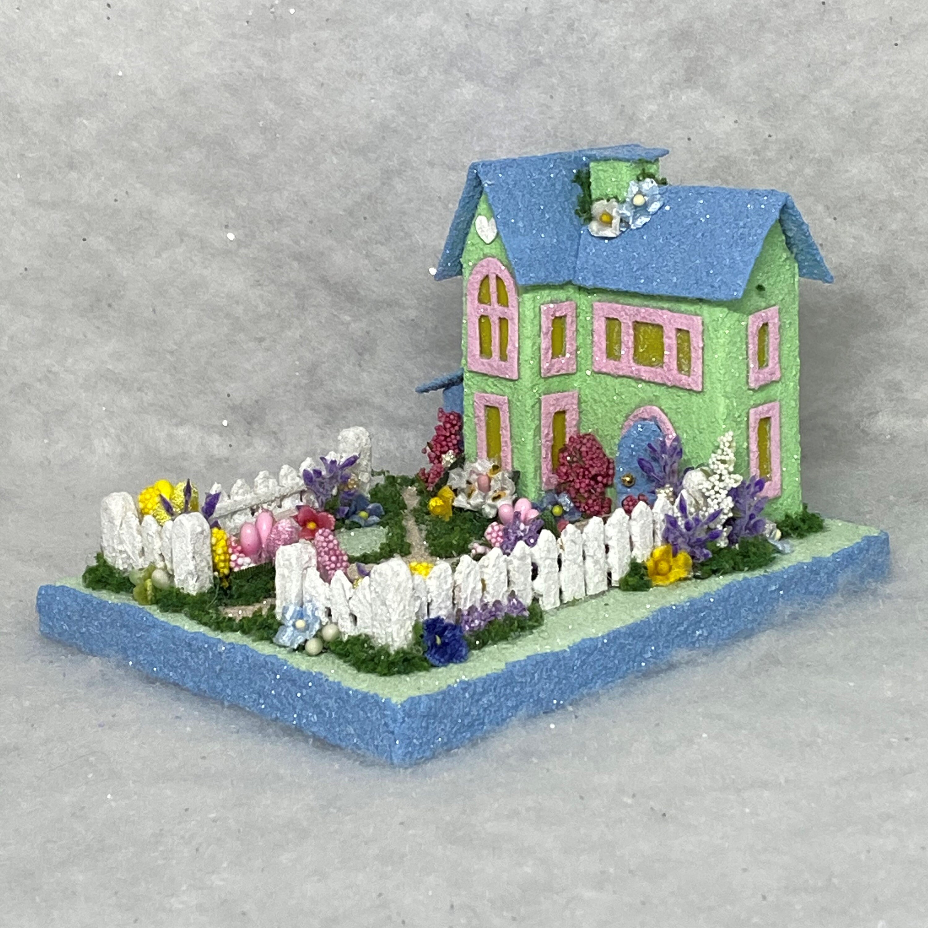 MINI Spring Putz House Putz Glitter House Handmade Putz - Etsy