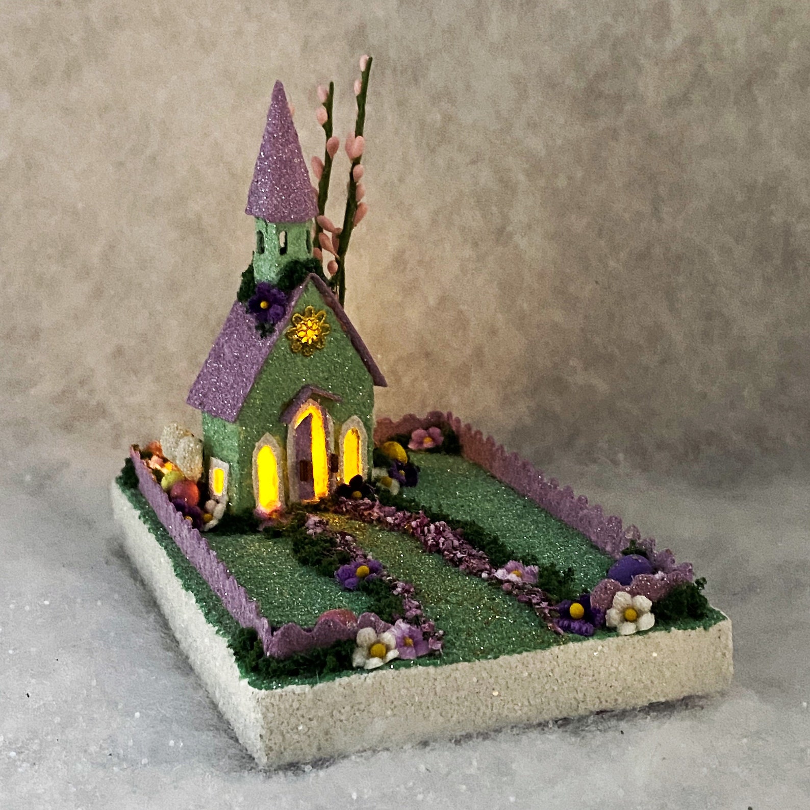 TINY MINI Easter Putz Church Spring Putz Church Putz | Etsy