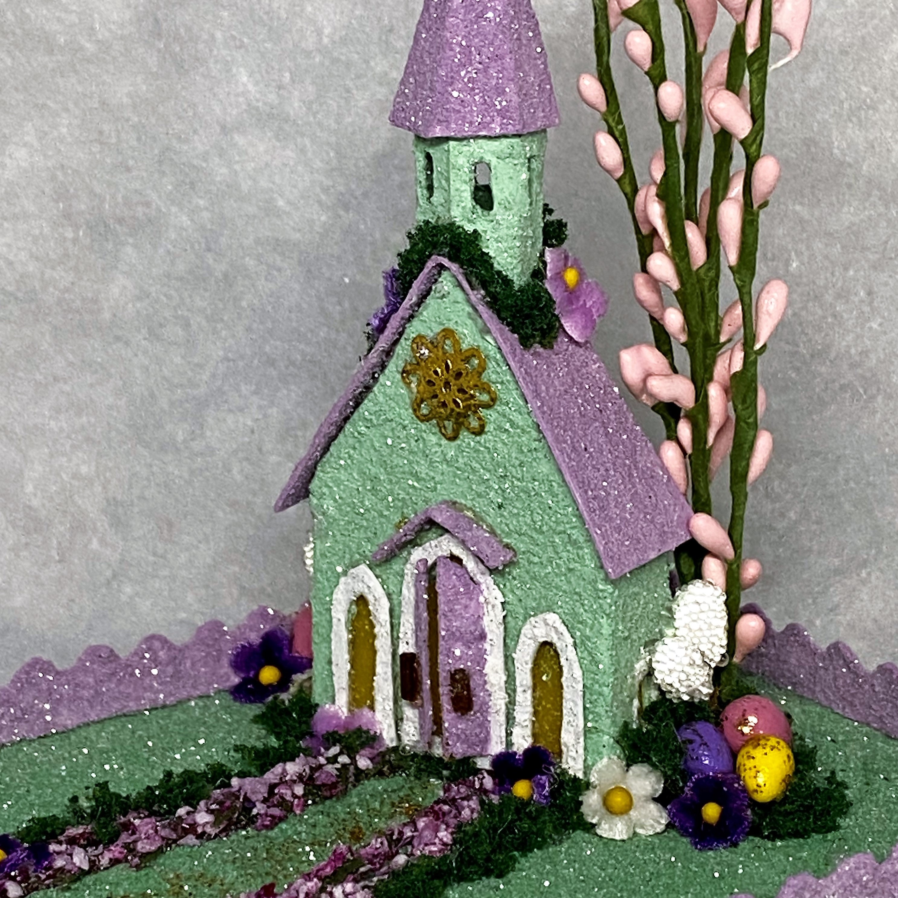 TINY MINI Easter Putz Church Spring Putz Church Putz | Etsy