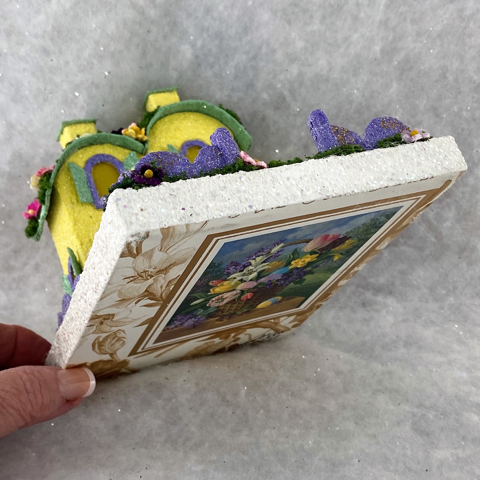 ORIGINAL Easter Putz House Putz Glitter House Handmade - Etsy