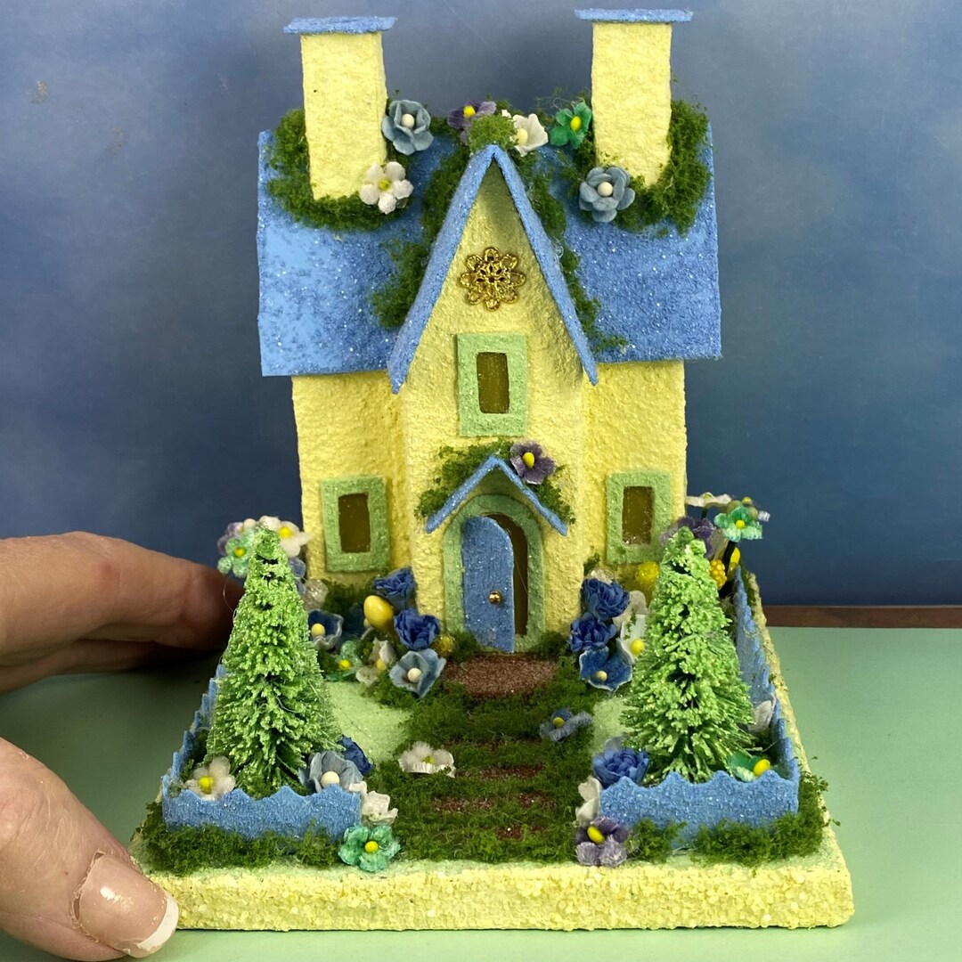 ORIGINAL Yellow and Blue Spring Putz House - Spring Putz House ...