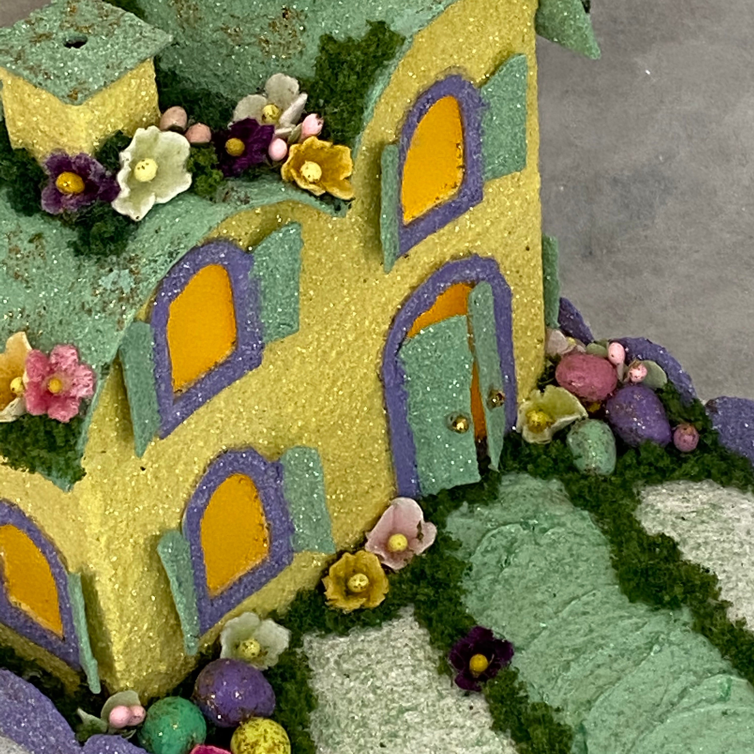 ORIGINAL Easter Putz House - Putz Glitter House - Handmade Putz ...