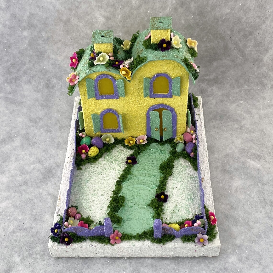 ORIGINAL Easter Putz House - Putz Glitter House - Handmade Putz ...
