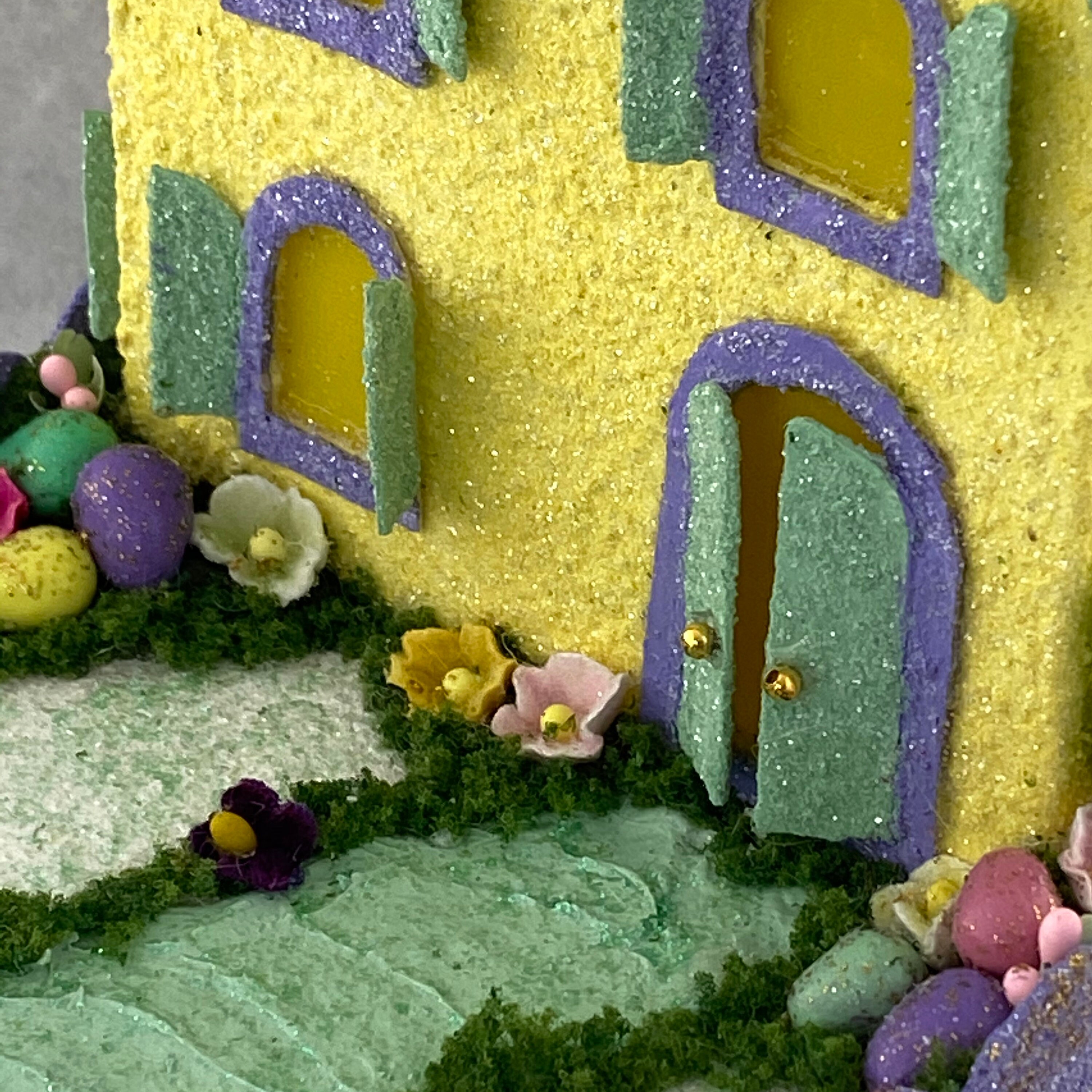 ORIGINAL Easter Putz House - Putz Glitter House - Handmade Putz ...