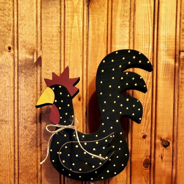 Primitive Rooster - Etsy