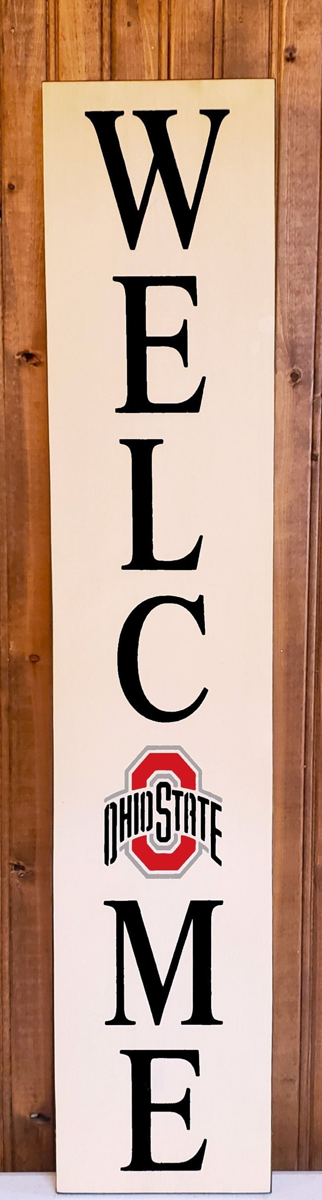 Ohio State Welcome Tall Sign, Ohio State Buckeyes Sign, Welcome Sign ...