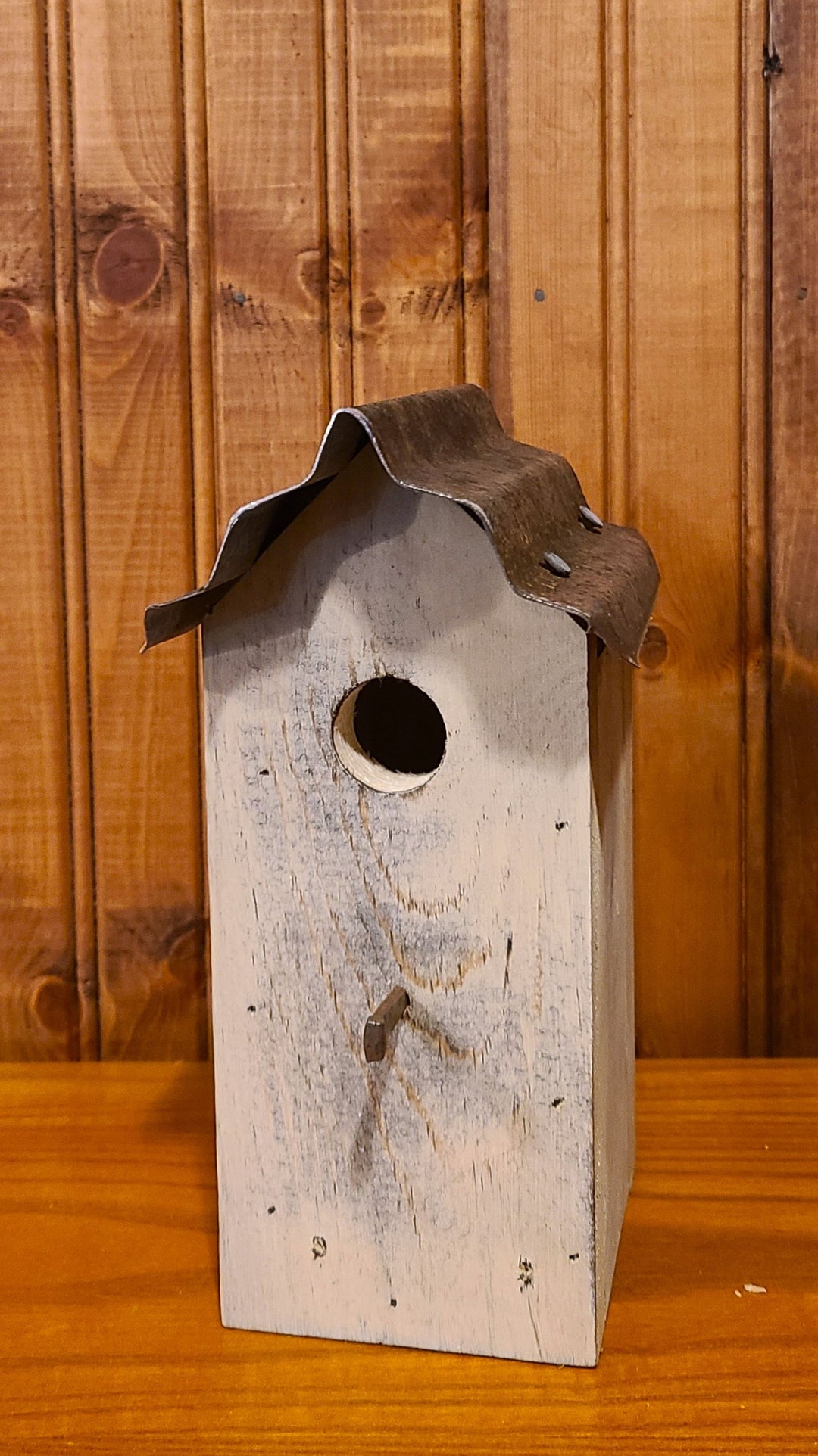 Primitive Birdhouse, Tin Roof, Rustic Birdhouse, Primitive Decor ...