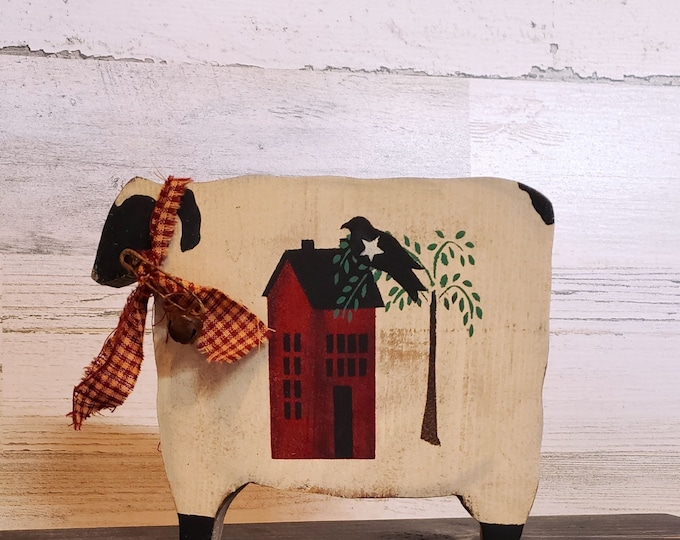 Primitive Sheep Saltbox, Farmhouse Sheep, Primitive Decor, Rustic Sheep - Etsy