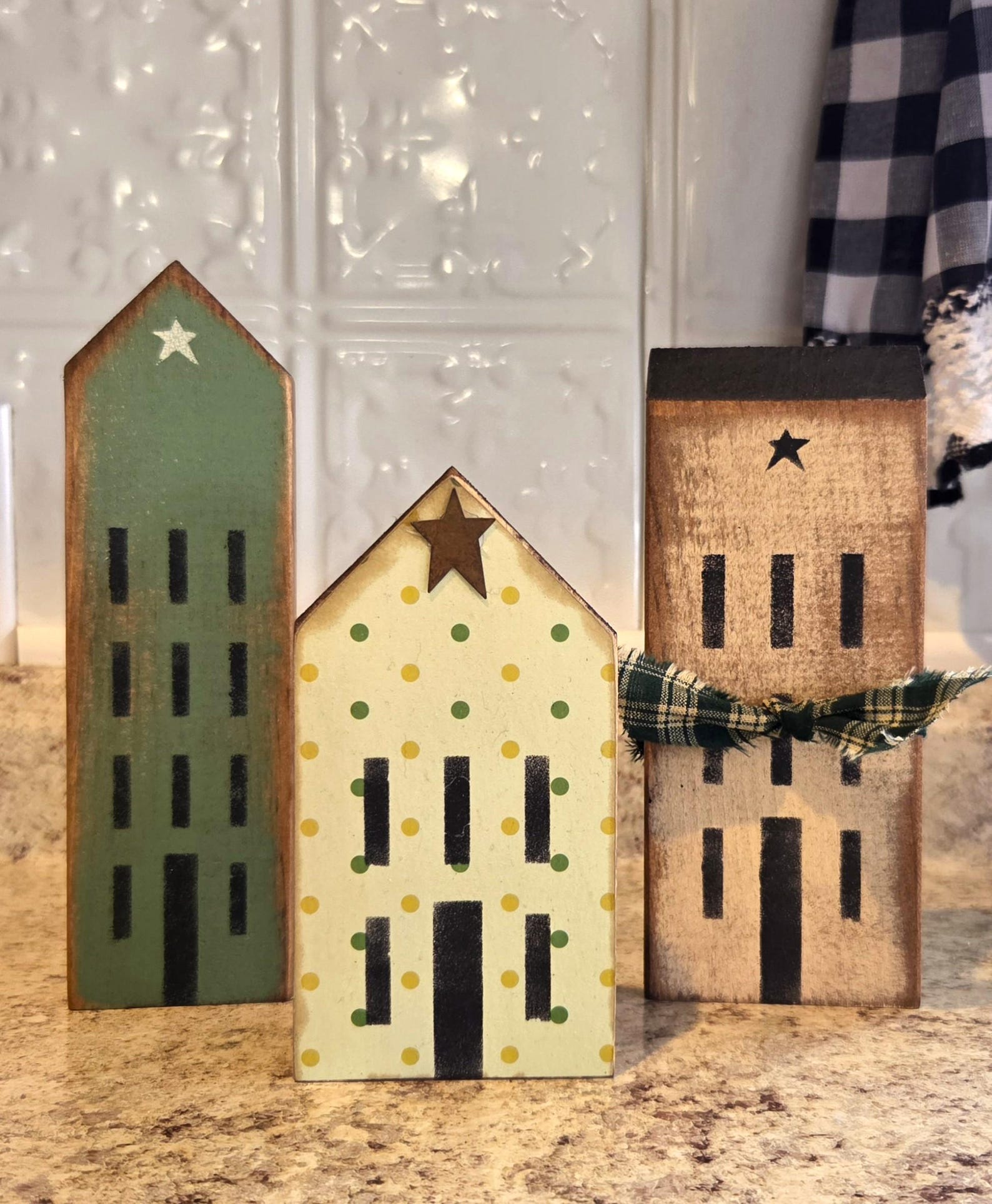 Primitive Saltbox House Set: Distressed Solid Wood Home Decor - Etsy
