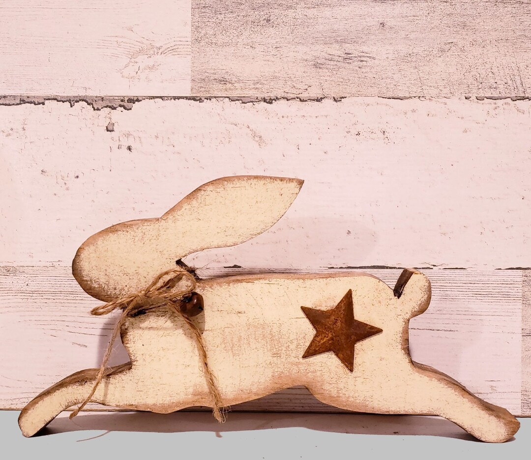 Primitive Rabbit, Farmhouse Decor, Primitive Bunny, Spring Decor - Etsy