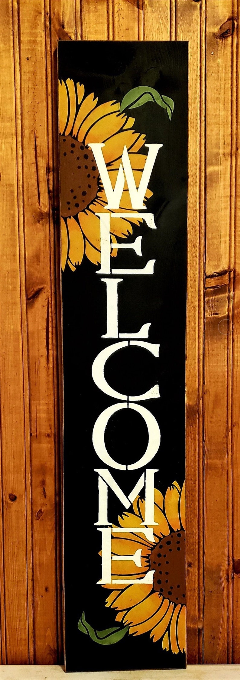 Sunflower Welcome Tall Sign Sunflower Decor Fall Decor - Etsy