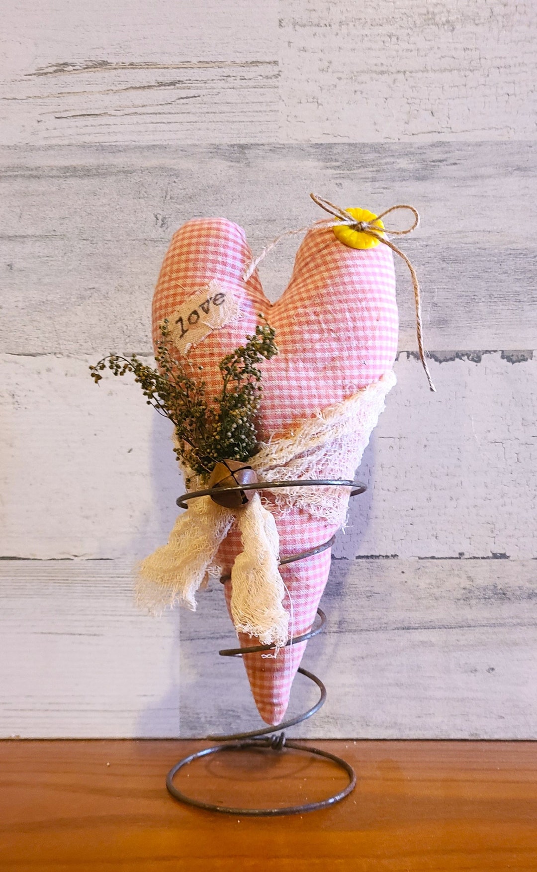 Primitive Heart, Rusted Spring, Farmhouse Decor, Primitive Decor - Etsy