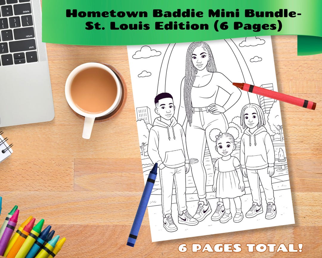 St. Louis Coloring Pages – City Baddie Mini Pack | Printable Local ...