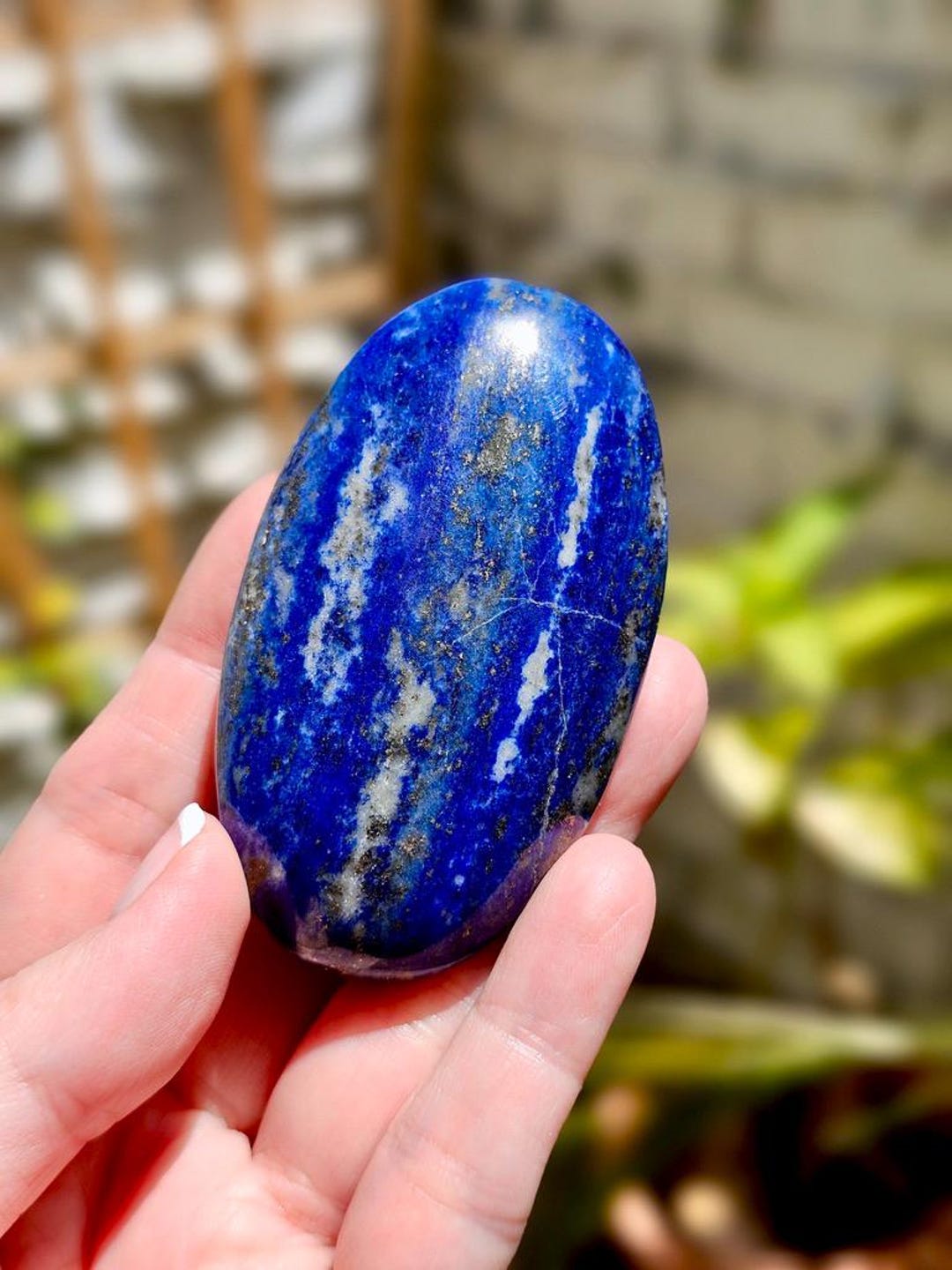 Lapis Lazuli Palm Stone From Afghanistan | A Grade Natural Deep Blue ...