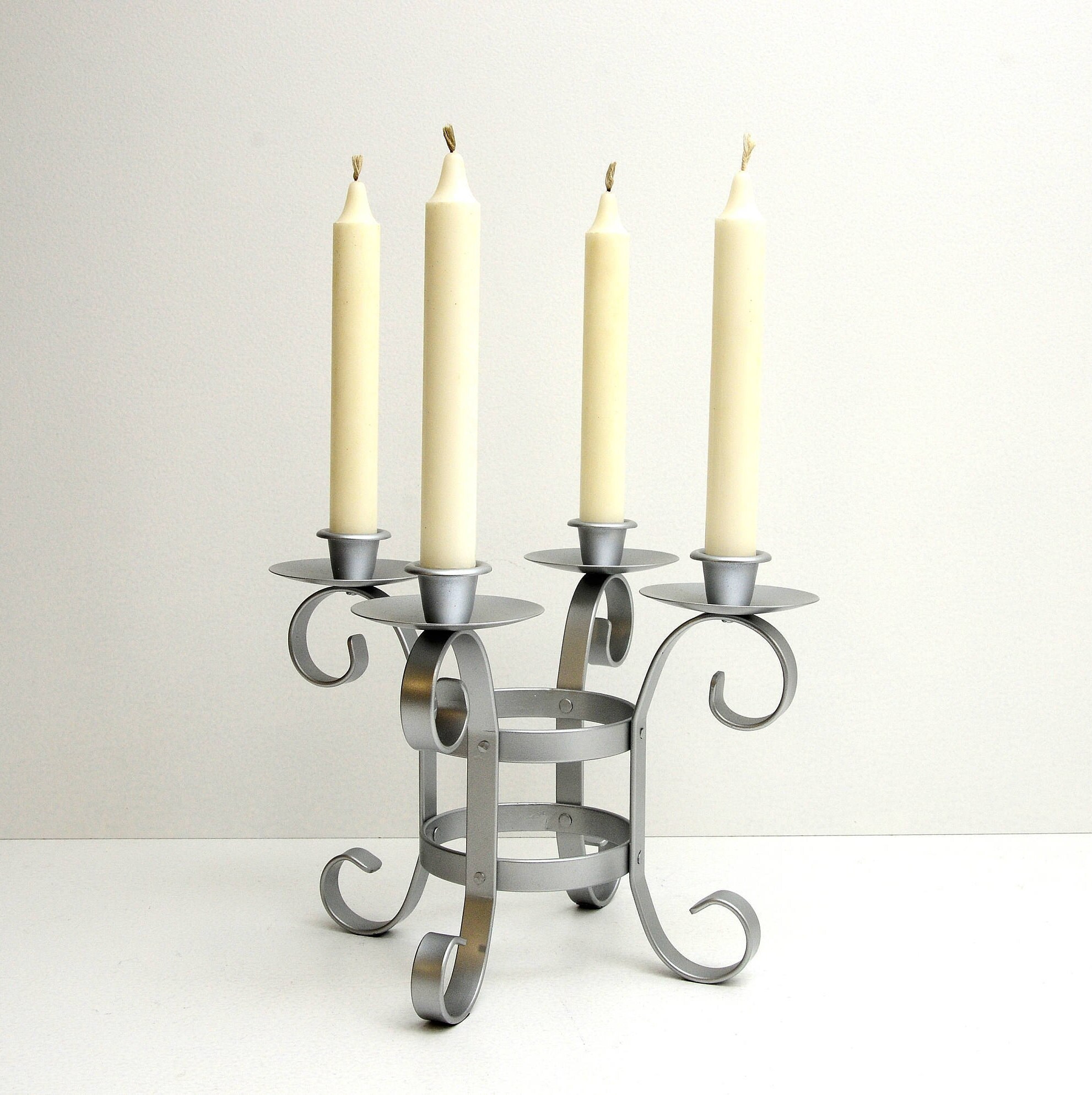 Candelabro candelabro único de 4 velas. | Etsy