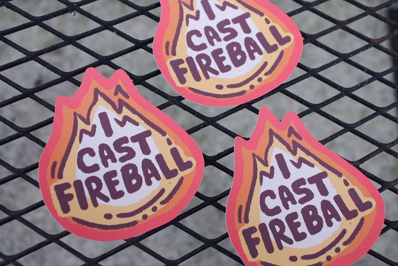 I Cast Fireball Sticker Fireball Sticker Chaotic Neutral | Etsy