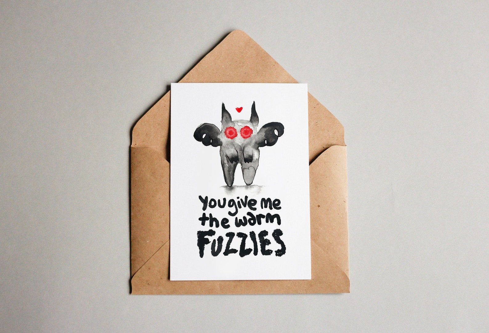 Cryptid Mothman Printable Valentine's Card, Mothman Card, Cryptid Card ...