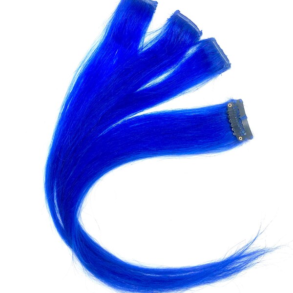 Blue Hair Extensions - Etsy