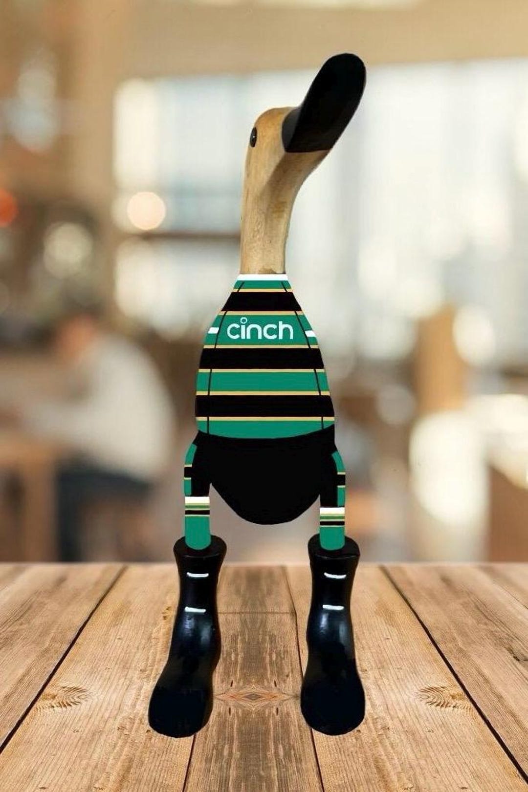 Northampton Saints Rugby Hand-painted Wooden Duck- 25/26 Design ...