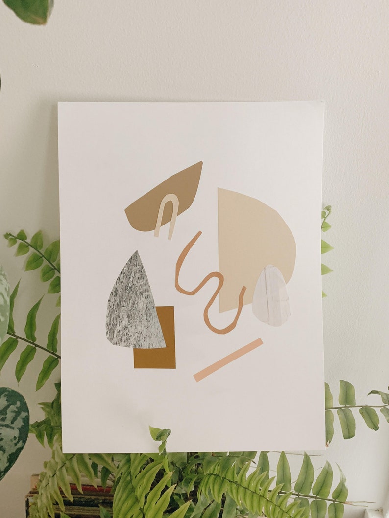 Original / Cut Paper Collage / Abstract Shapes Patterns / | Etsy