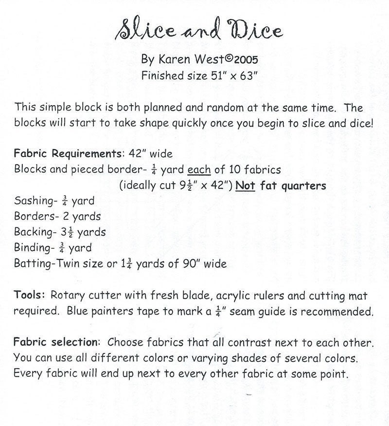 Slice and Dice Quilt Pattern PDF - Etsy