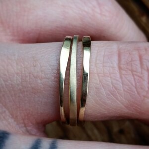 Stacking Bands Brass Stacking Rings SET OF 3 Simple Ring Set Simple ...