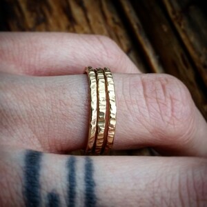 Stacking Bands Brass Stacking Rings SET OF 3 Simple Ring Set Simple ...