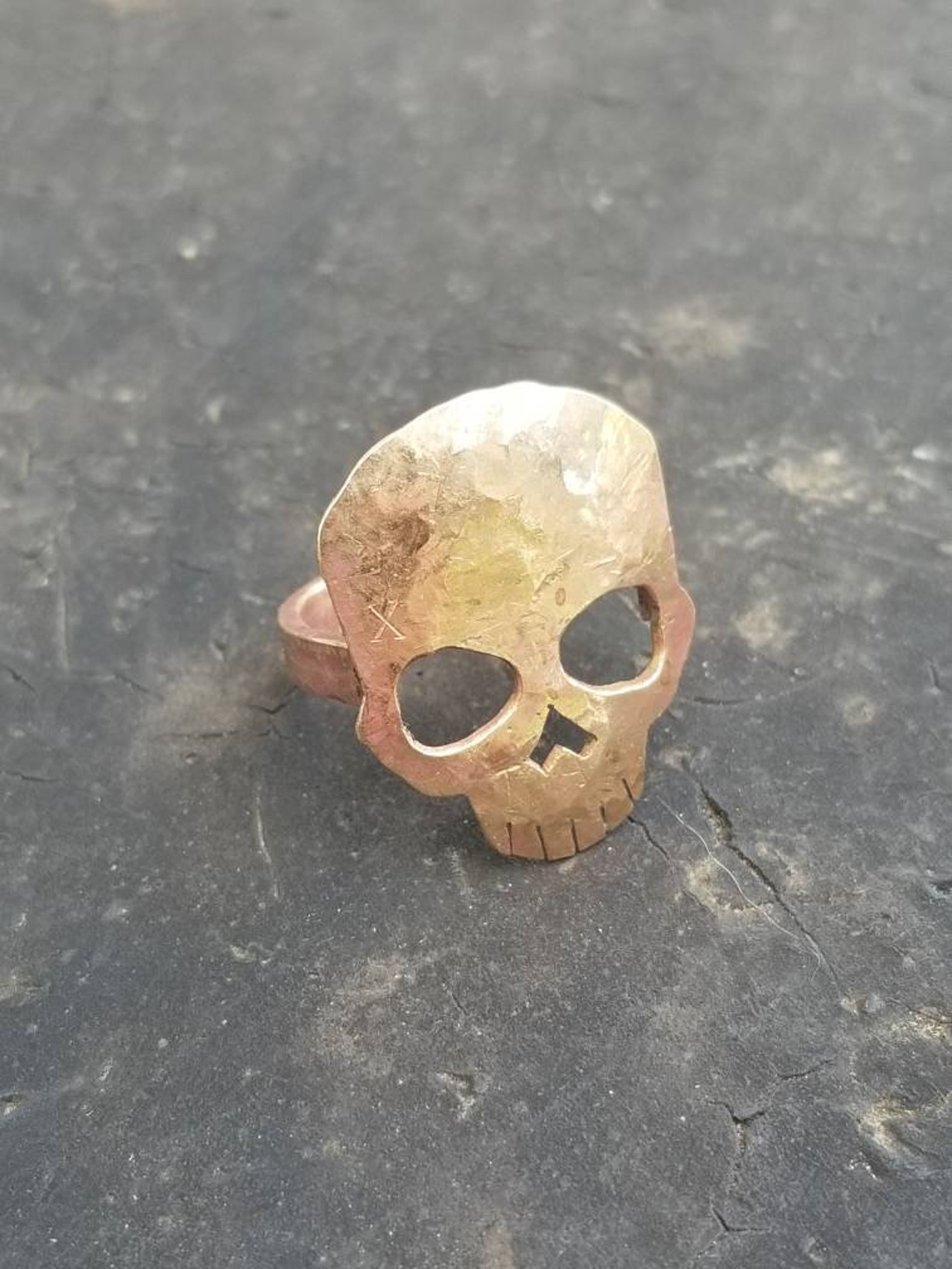Mens skull ring big skull handmade skull ring gold skull ring | Etsy