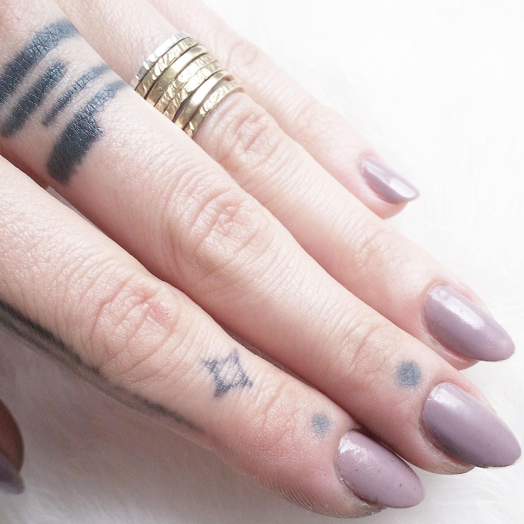 Stacking Bands Brass Stacking Rings SET OF 3 Simple Ring Set | Etsy